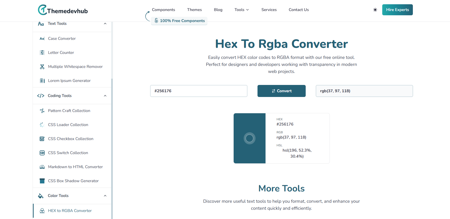 Hex to RGBA Converter | Free Online CSS Color Tool